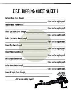 Free E.F.T. Tapping Cheat Sheets - SpiritualVirago.com
