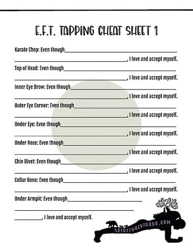 Free E.F.T. Tapping Cheat Sheets - SpiritualVirago.com